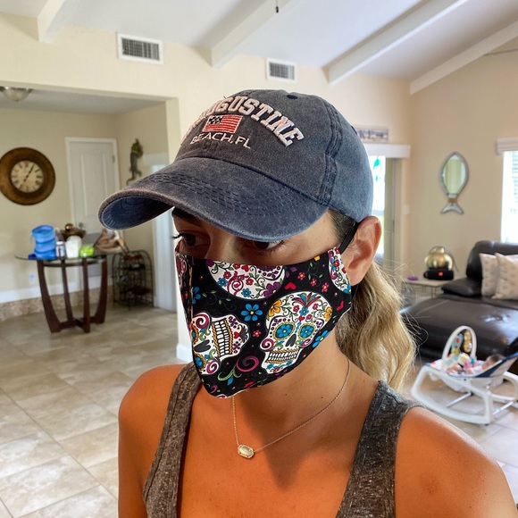 Hand Crafted | Accessories | Christmas Candy Cane Face Mask Snowflake ...